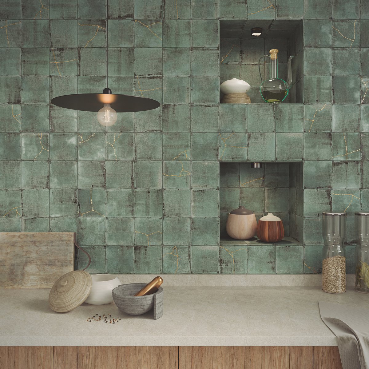 Kintsugi Inspired Tile Ideas For The Home | Decorative Materials